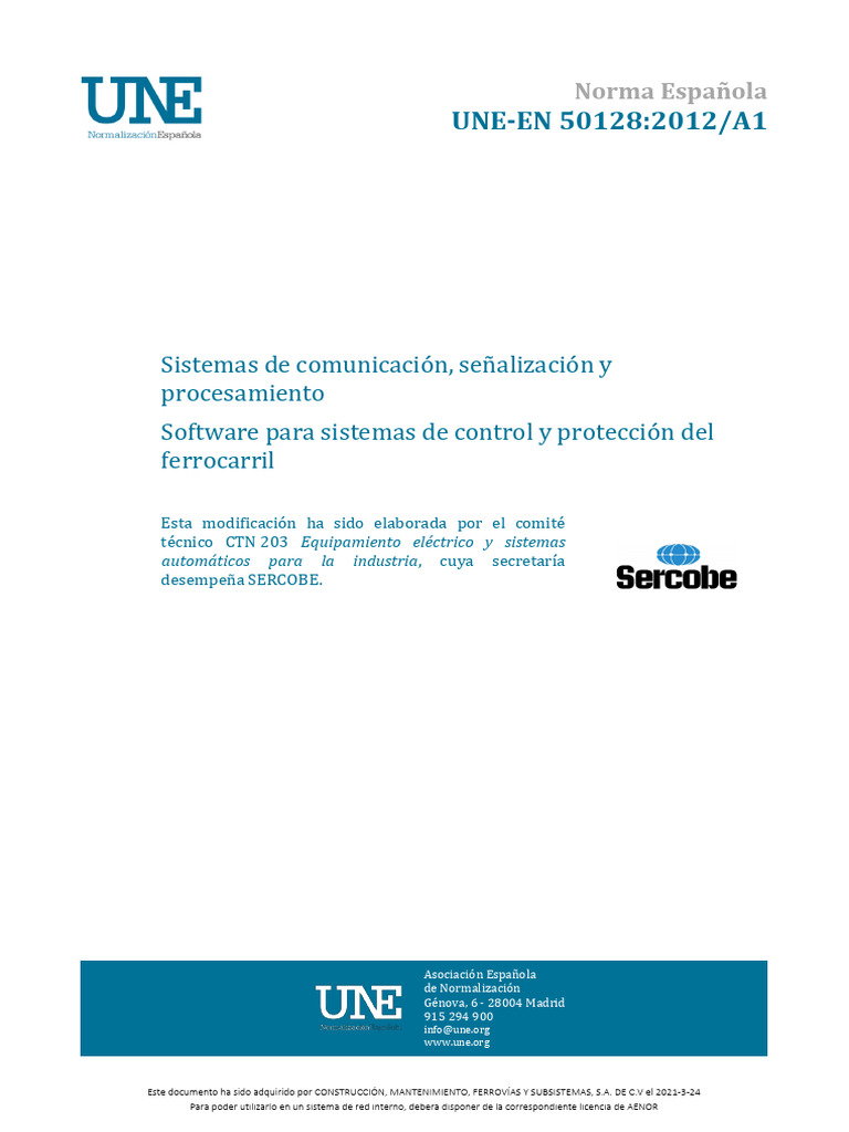Une-En 50128-2020 | PDF