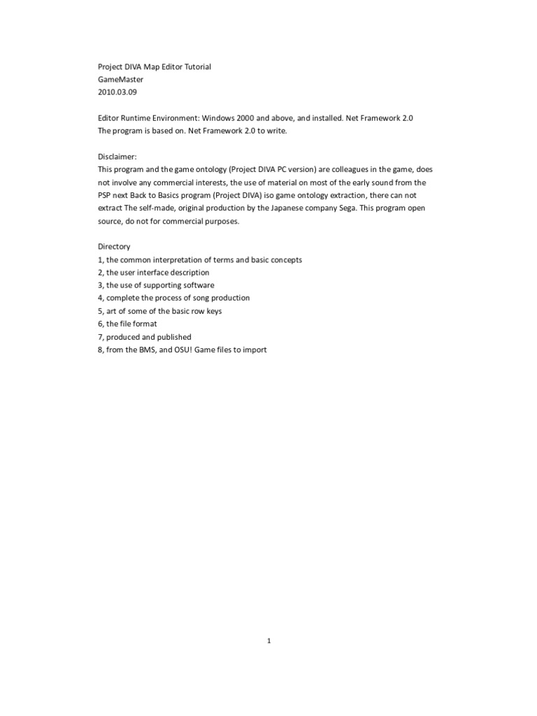 Project DIVA Map Editor Readme Google Translate | PDF | Directory ...