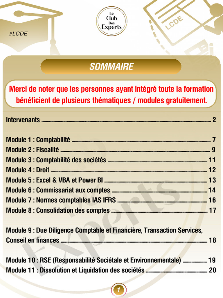 Programme LCDE 5 - Mis A Jour | PDF