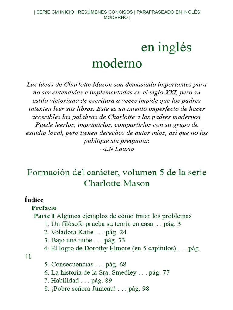 Charlotte Mason Volumen 5 AOL. | PDF