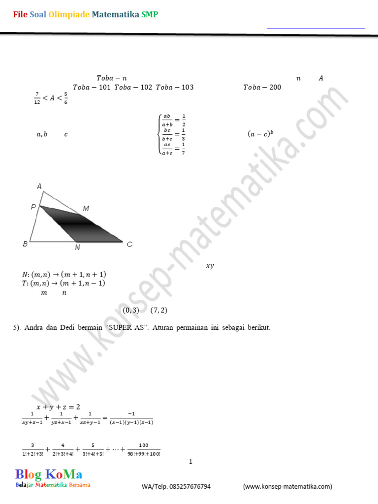 2010 Soal OSN Matik SMP | PDF