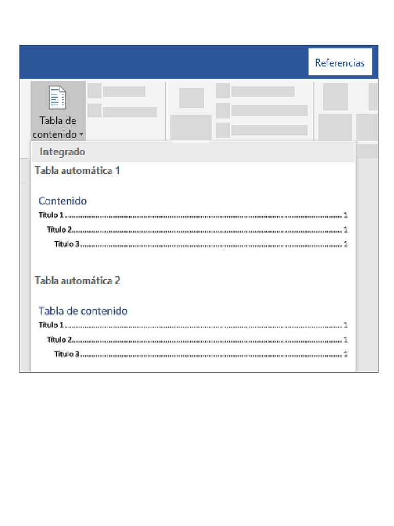 Tabla de Contenido | PDF