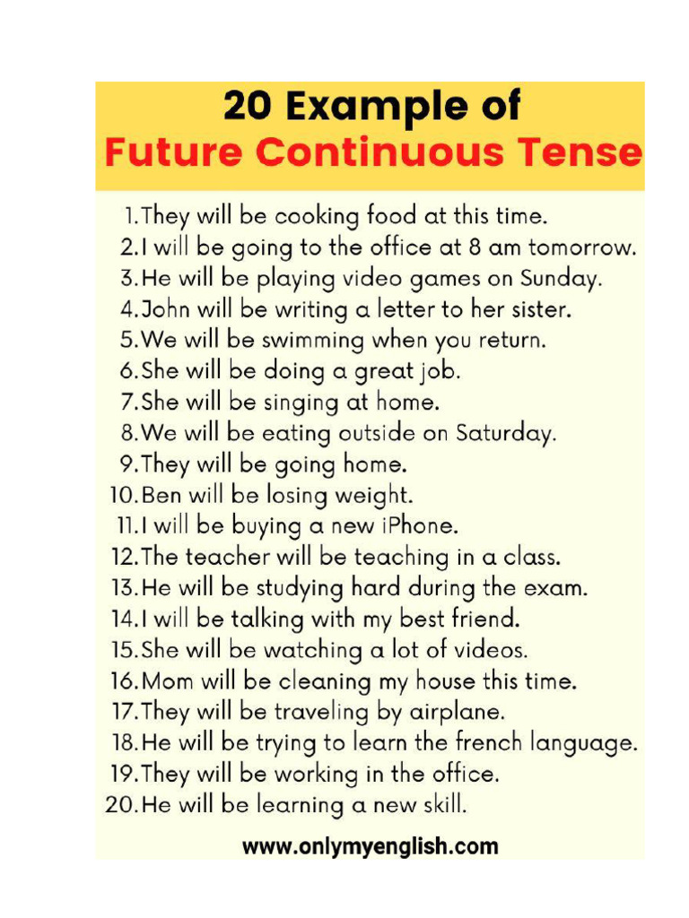 Future Continuous | PDF