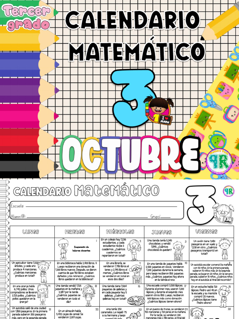 3° calendario matemático OCT | PDF