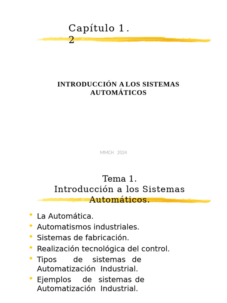 Introduccion A La Automática Ok Mmch2024 | PDF