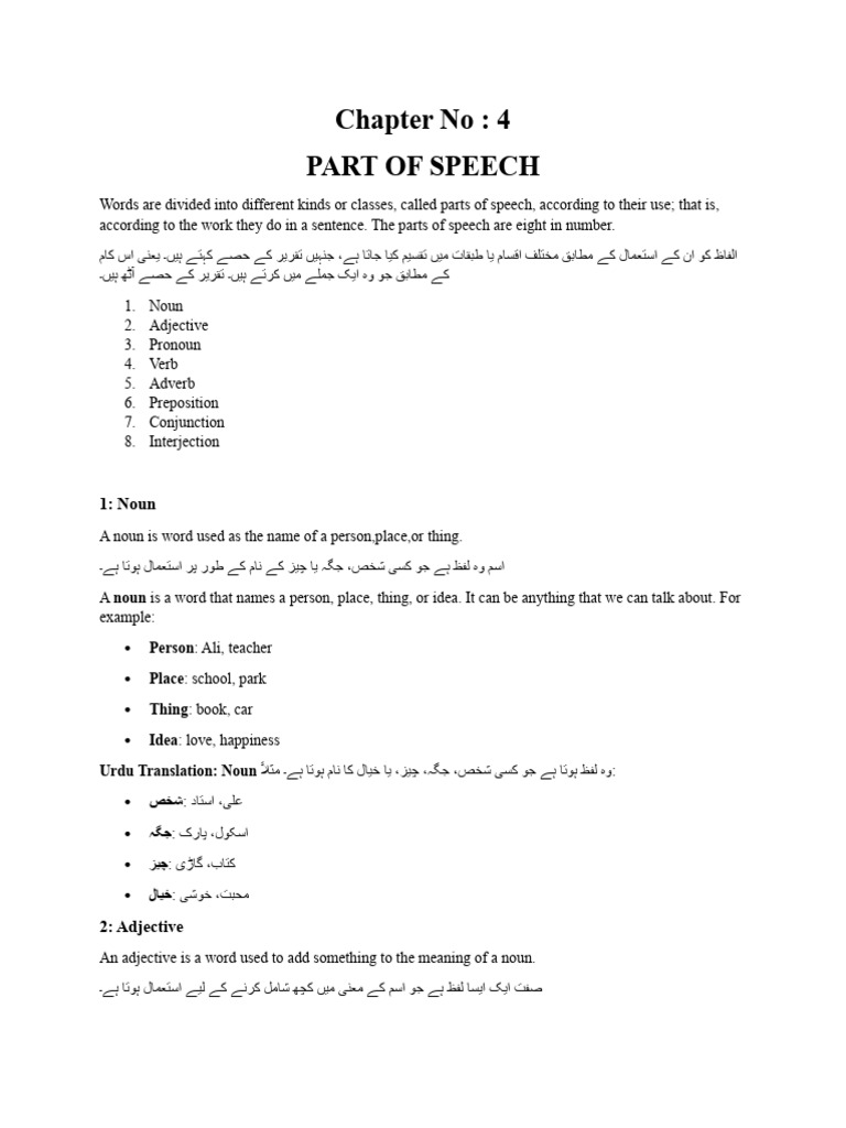 Part of Speech | PDF