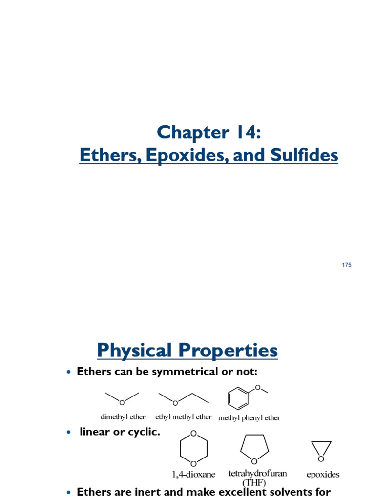 Chapter 14 Ethers Epoxidesand Sulfides | PDF