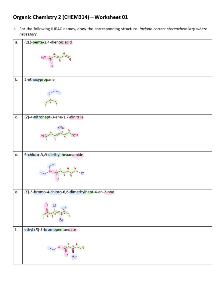 314 Worksheet 01 KEY | PDF