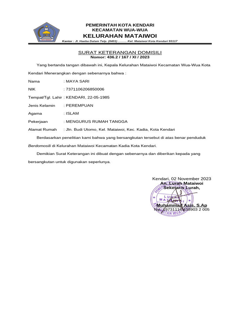 MAYA SARI mataiwoi | PDF
