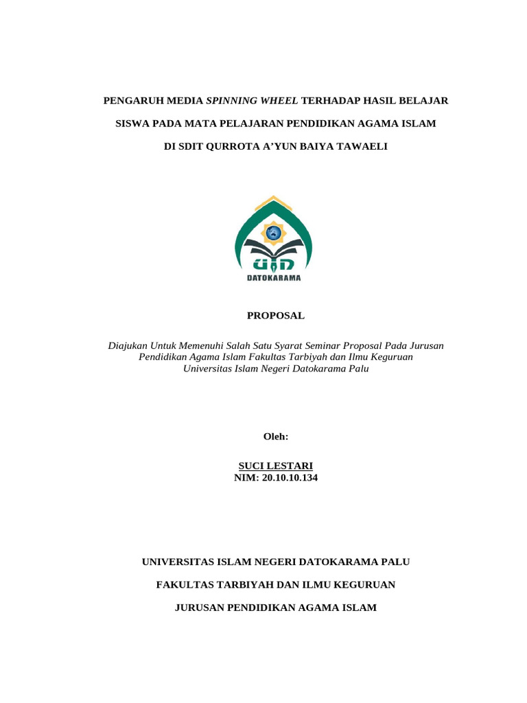 Revisi Proposal Final | PDF | Science & Mathematics | Religion & Spirituality