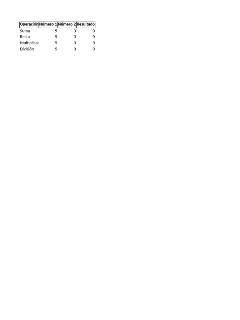 Plantilla Calculo Simple | PDF