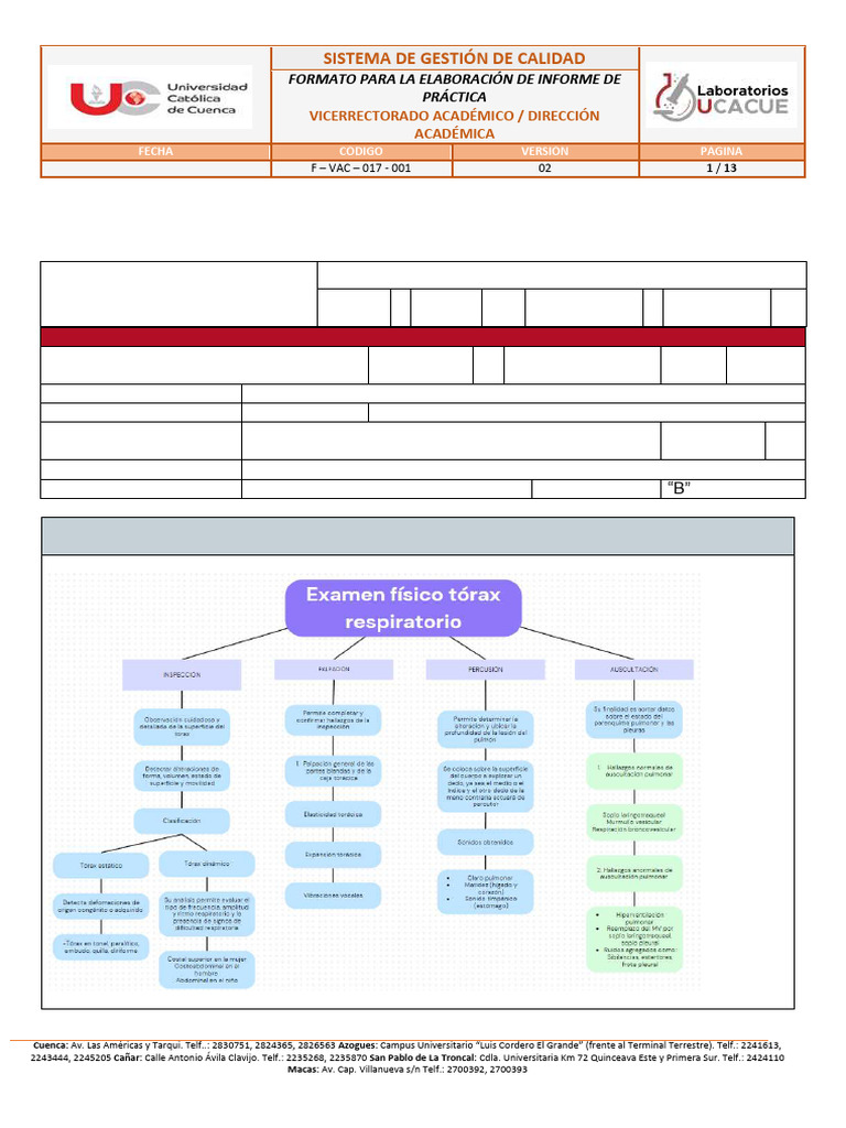 Informe Exámen Físico (Vanessa Suarez Diego Escandón) | PDF | Tos ...