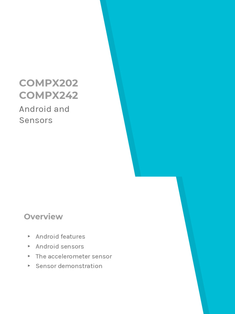 9.1 - Android and Sensors | PDF