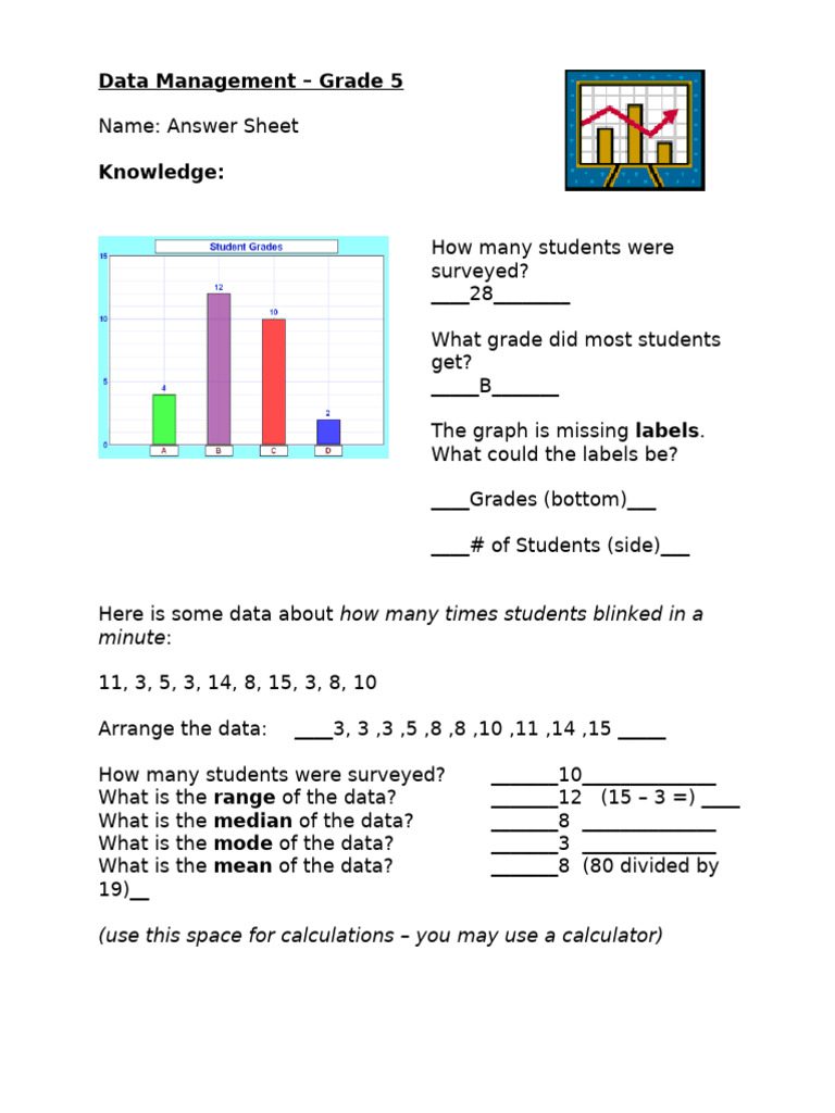 data-management-test-grade-5-2011-2012-answer-sheet | PDF