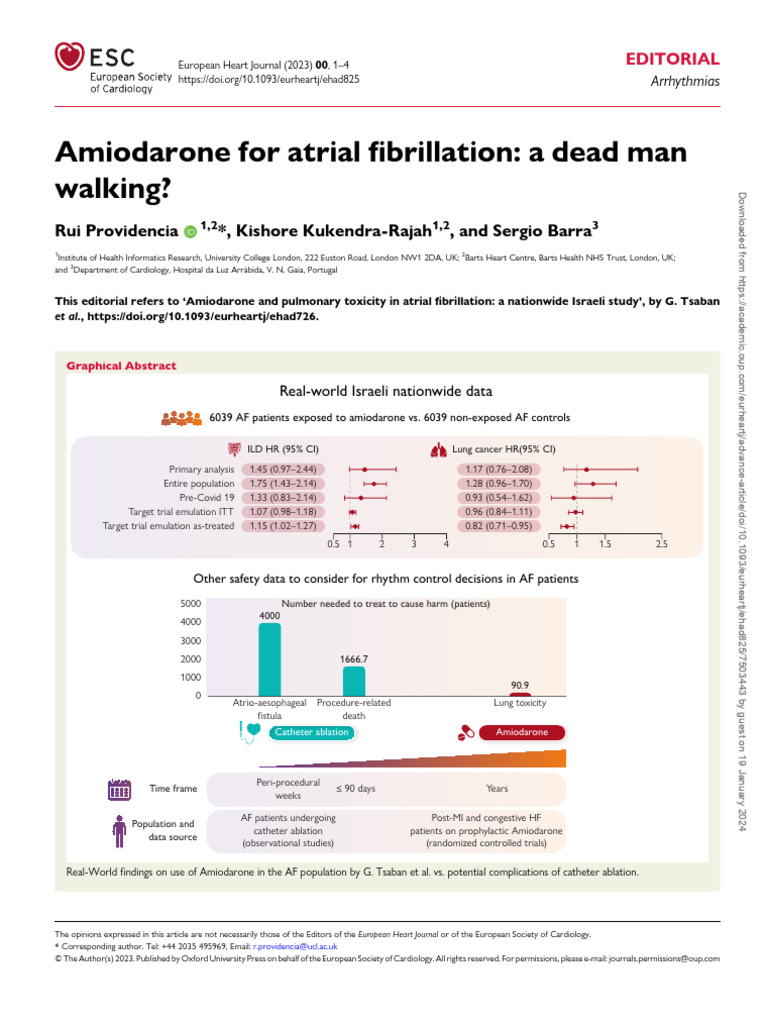 Amiodarone For Atrial Fibrillation | PDF | Clinical Medicine | Drugs
