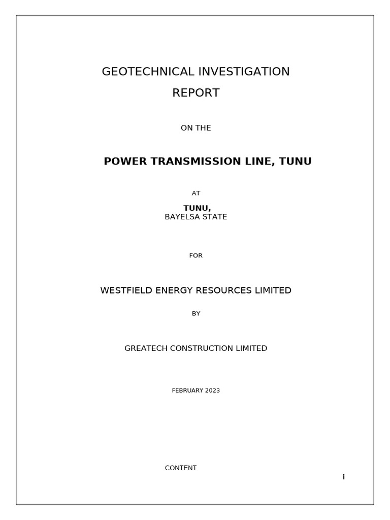 Report - Power Transmission Line - 3 | PDF