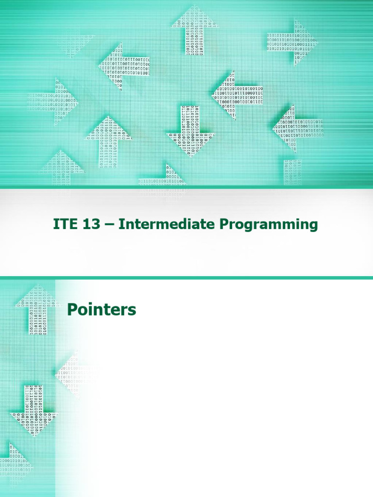 Pointers | PDF Pointers | PDF