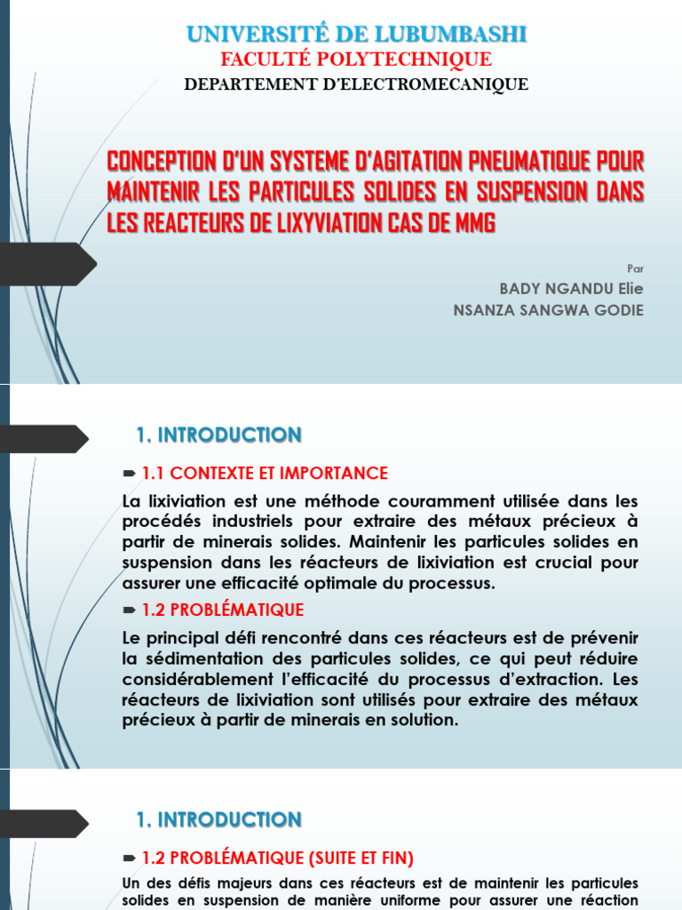 Conception D'un Systeme D'agitation Pneumatique | PDF
