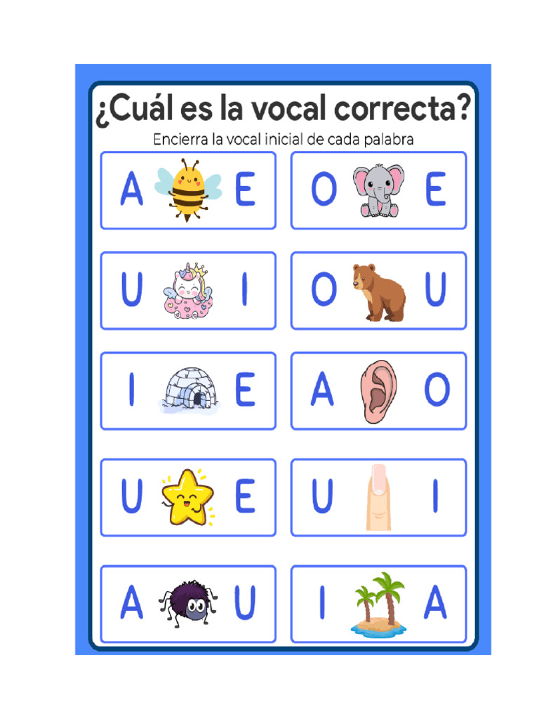 Actividad de Las Vocales 2 | PDF