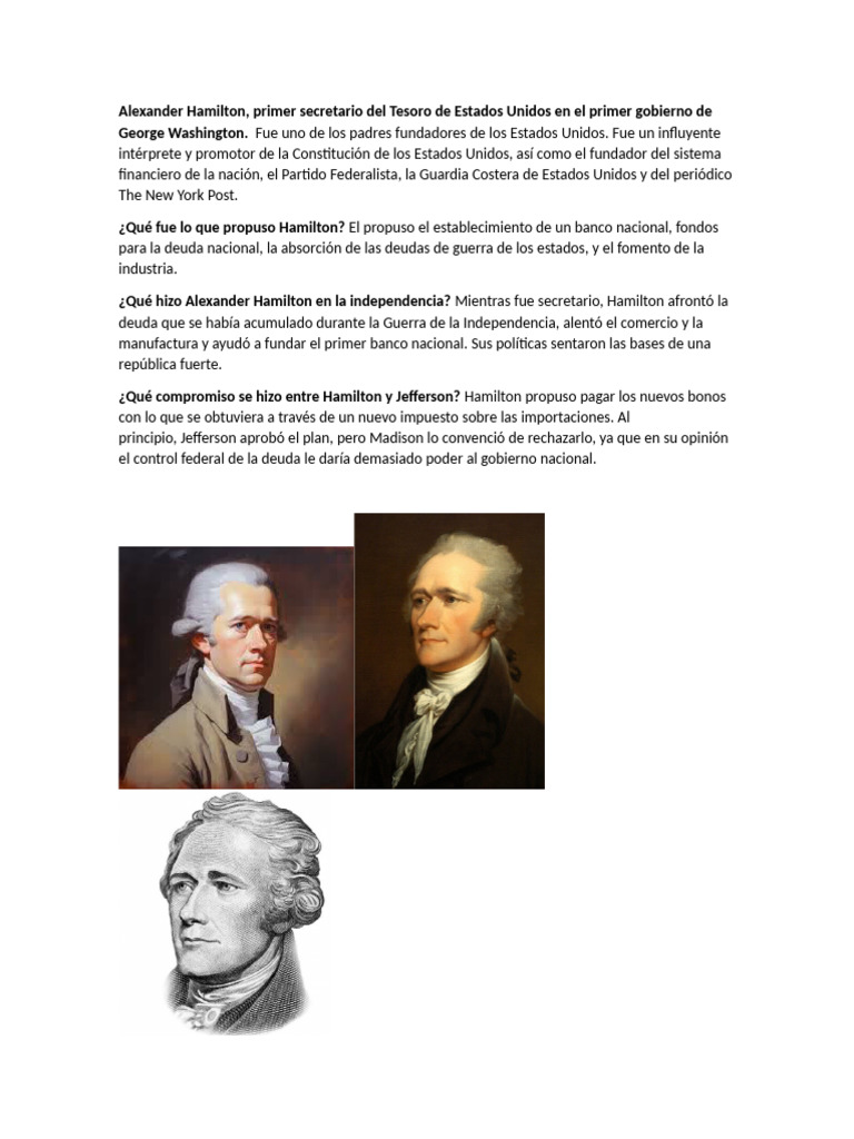Alexander Hamilton | PDF