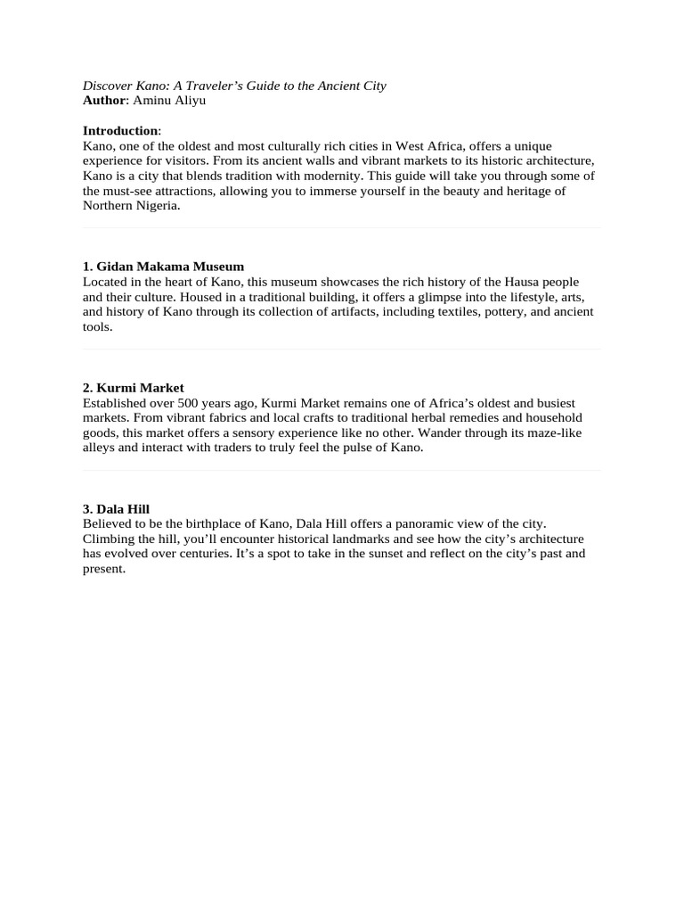 Discover Kano | PDF