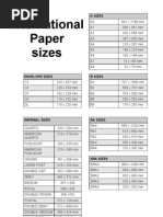 Offset Printer's - Paper Sizes | PDF | Printer (Computing) | Paper
