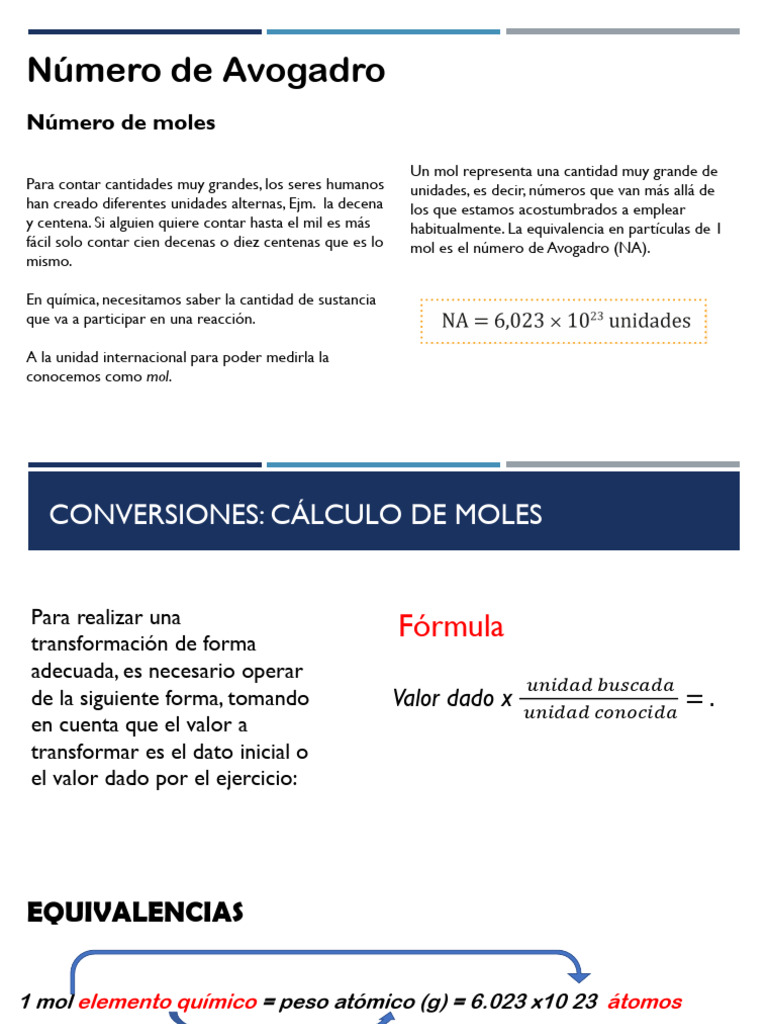 Número de Avogadro - Moles | PDF