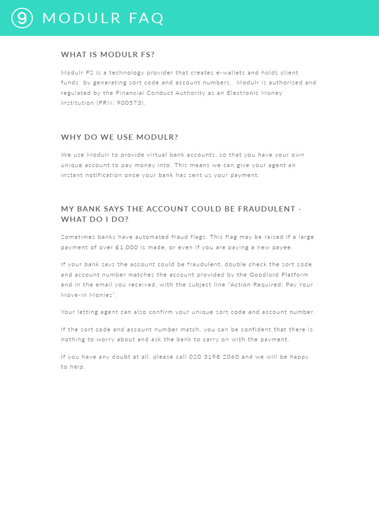Modulr FAQ1 | PDF