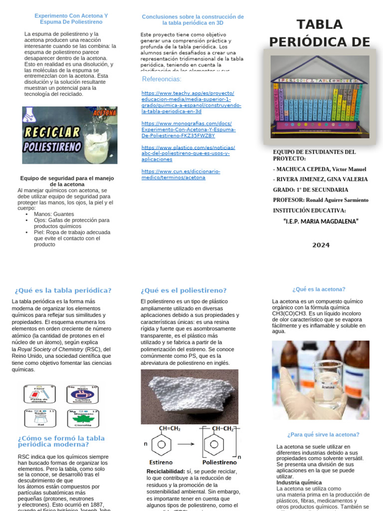 Triptico 1 Secundaria | PDF