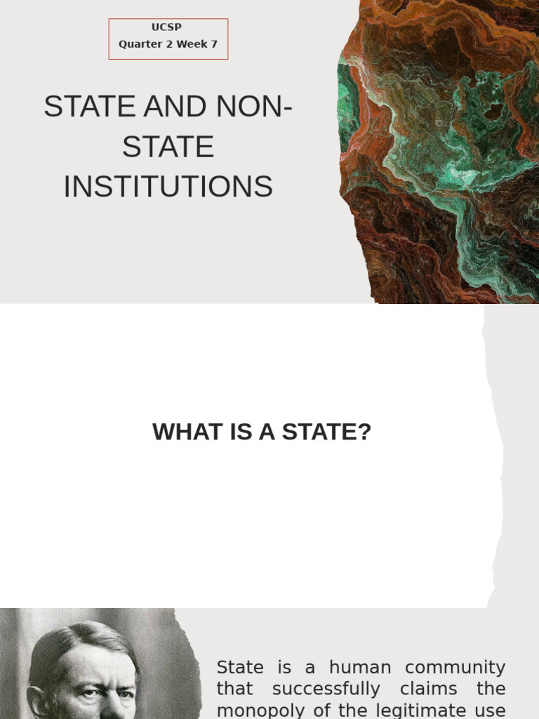 UCSP - Q2 - WK7 - State and Non-State Institutions | PDF | State ...