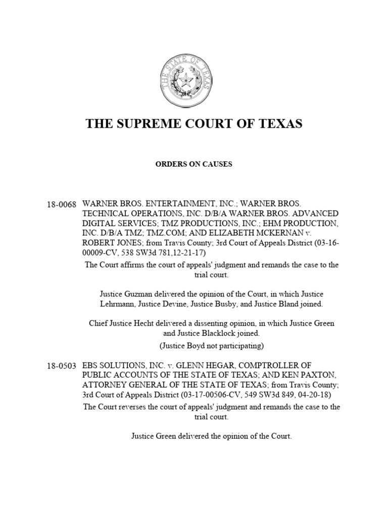 Supreme Court Orders Pronounced 05-08-2020 | PDF | Appeal | Law