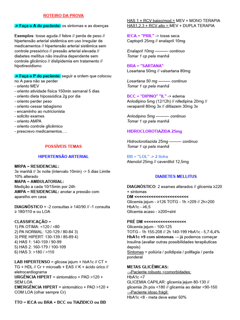 Resumo Prova Prática | PDF