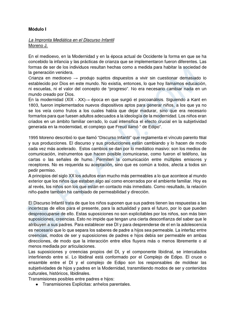 RESUMEN 1P NIÑEZ Sorgen | PDF