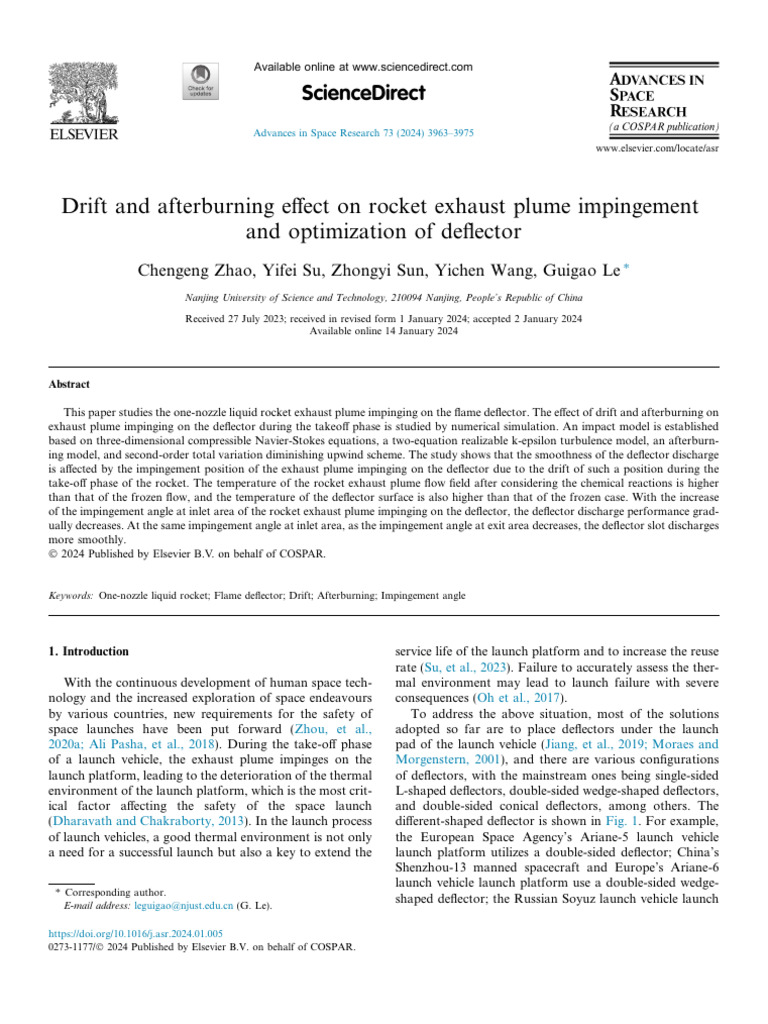 Drift and Afterburning Effect On Rocket Exhaust Plume Impingement and ...