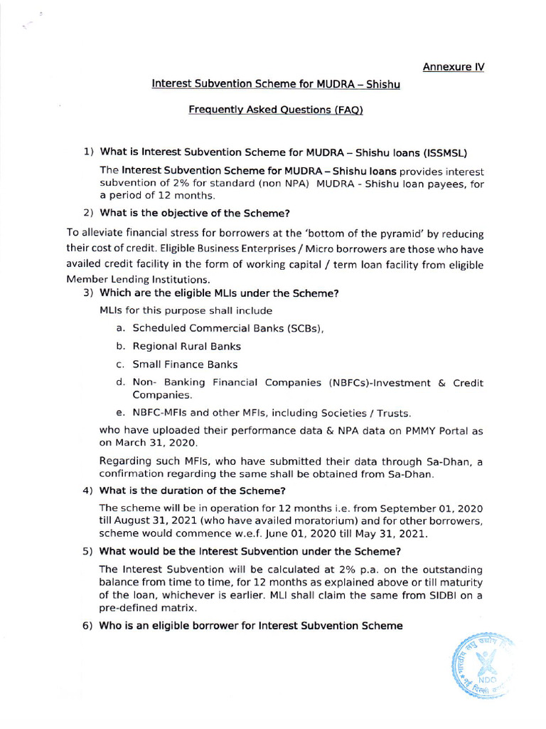 Annexure IV FAQs | PDF