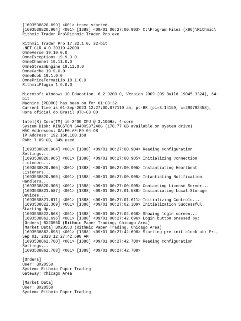 Rithmic Trader Pro2.cur | PDF