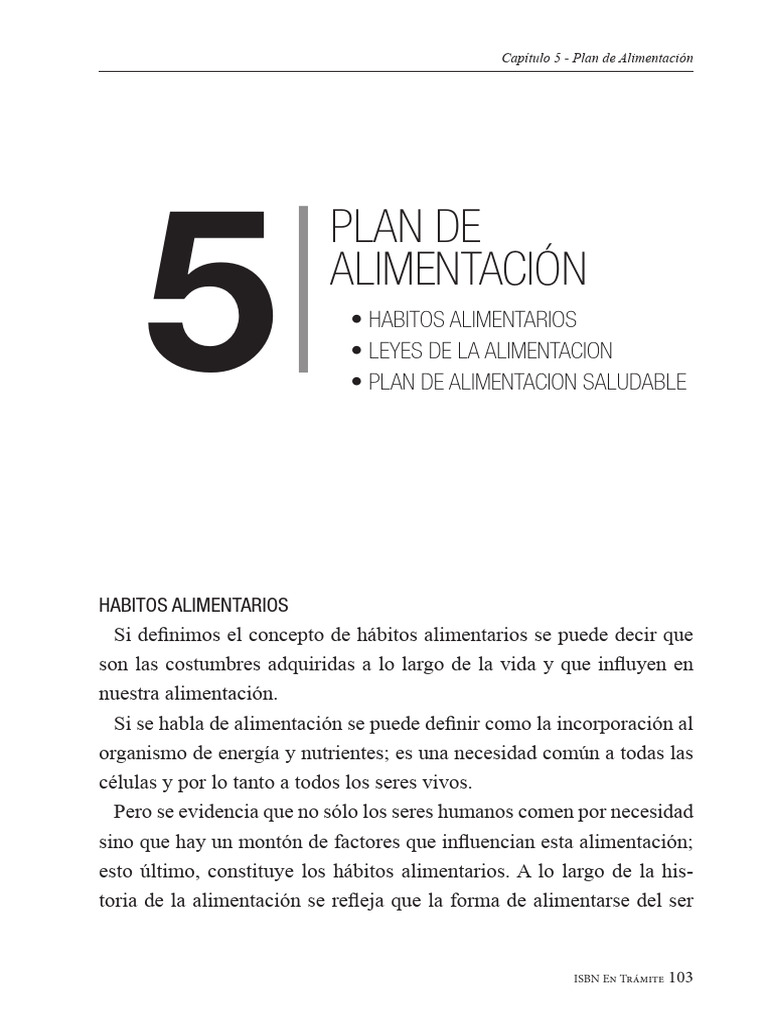 CAPITULO 5-Plan-Alimentario - Resumido | PDF