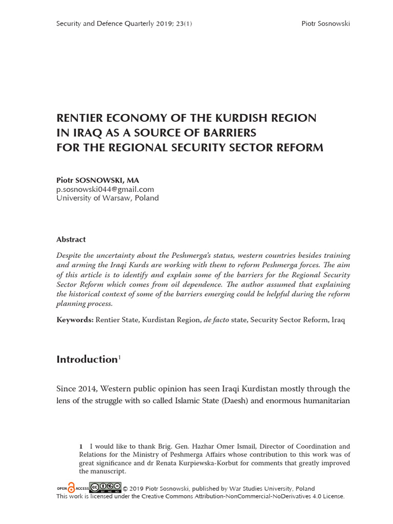 kurdistan economy | PDF