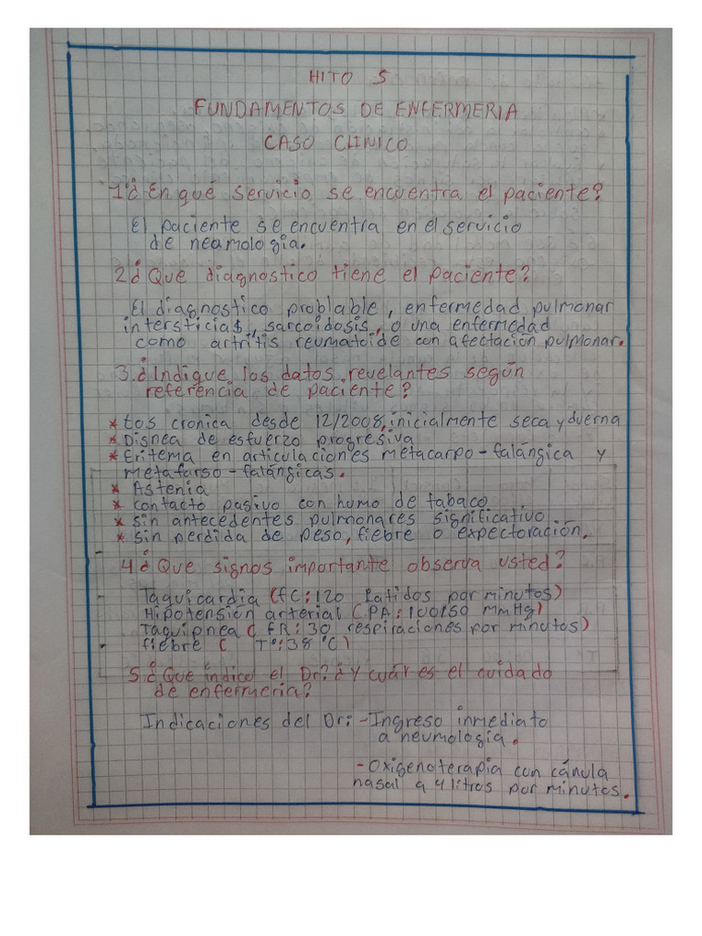 Evaluación Continua Hito 5 Caso Clínico | PDF