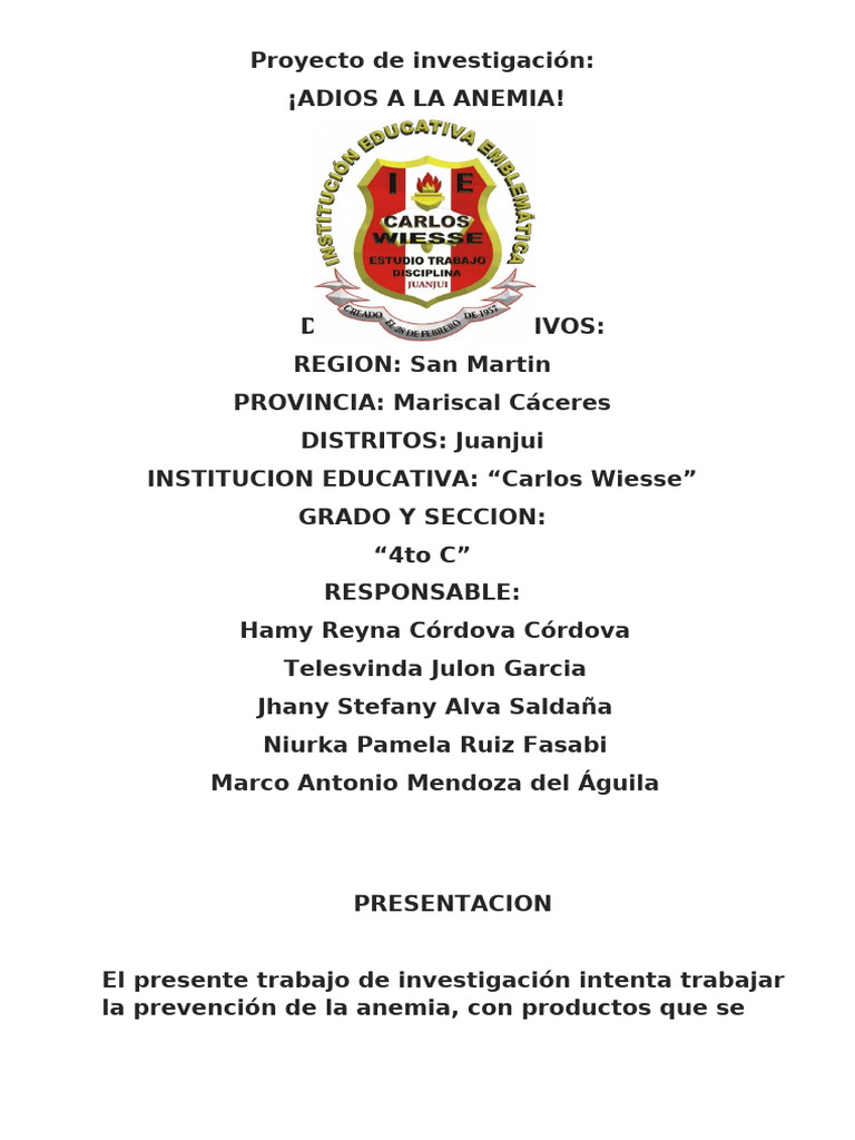 Proyecto Cta 4°C | PDF