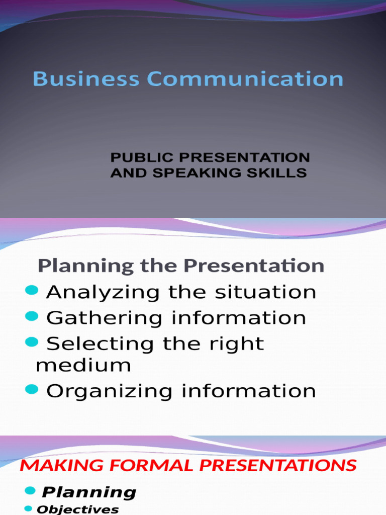 Public Presentation and Speaking Skills | PDF
