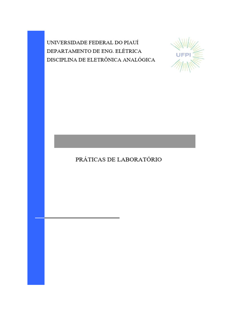 Apostila UFPI - Eletrônica - Práticas de Laboratório | PDF