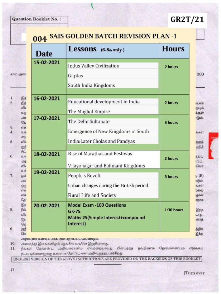 Golden Batch Week - 4 Key - English | PDF