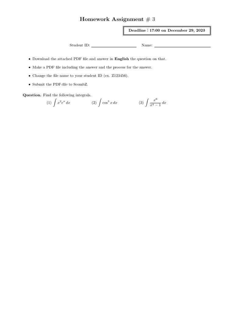 IAM (Calculus) Assignment #3 | PDF