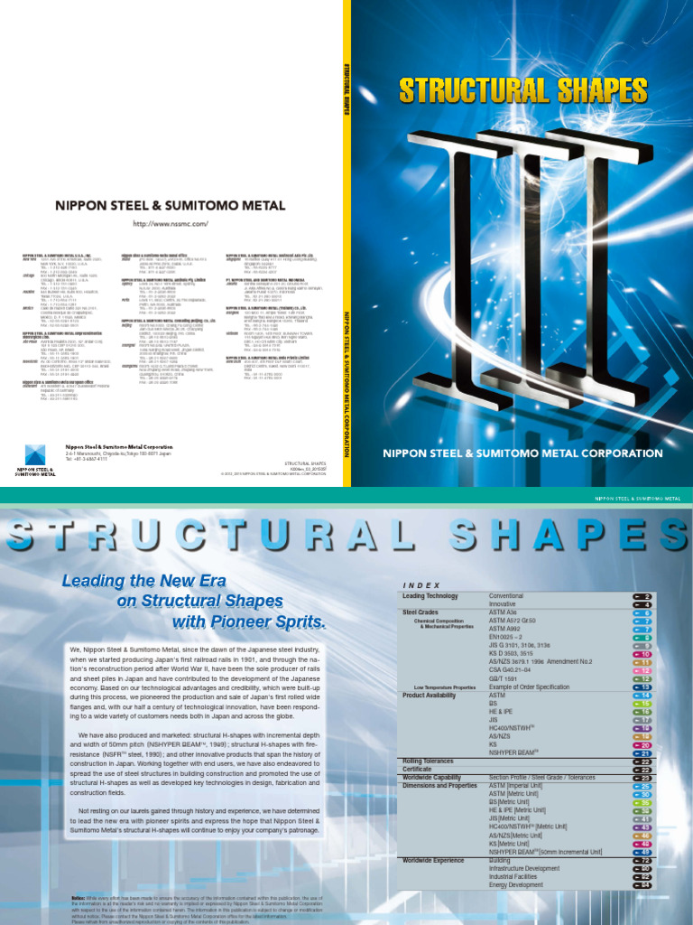Shape Steel Structure (Nippon) | PDF | Steel | Metals