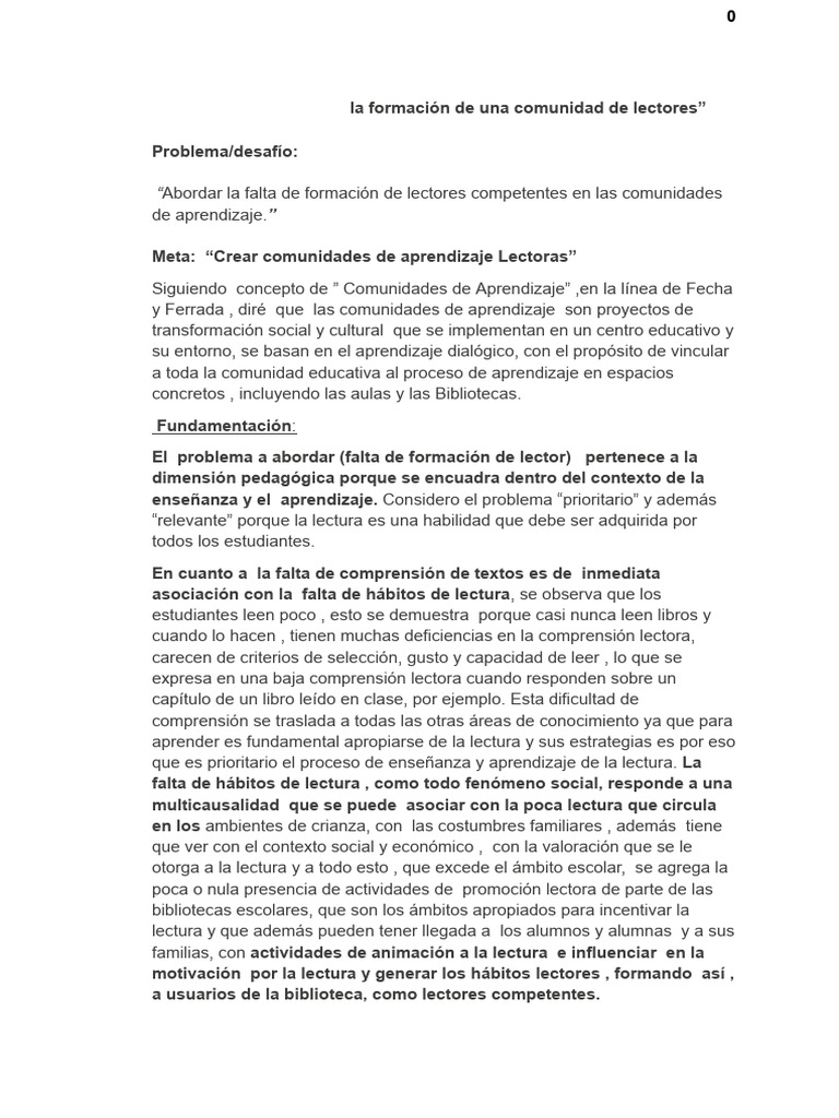 Plan Estratégico para La Formacion de Lectores Competentes. Silvia ...