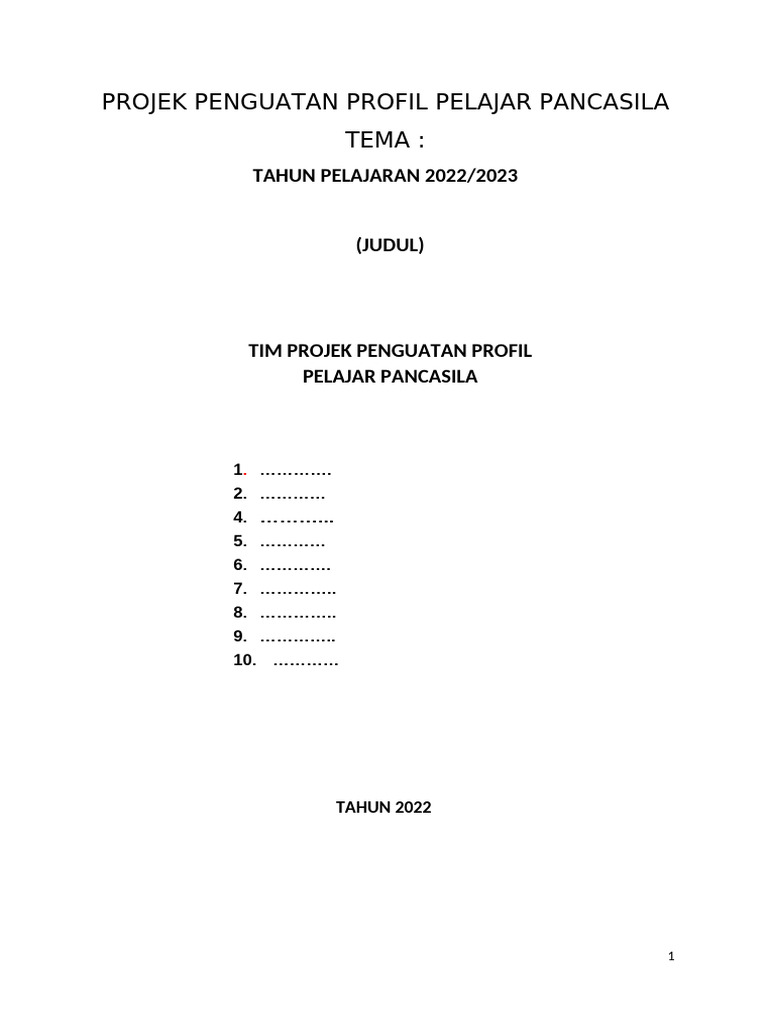 Rancangan Modul P5 | PDF