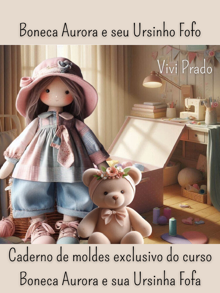 Caderno de Moldes Boneca Aurora | PDF