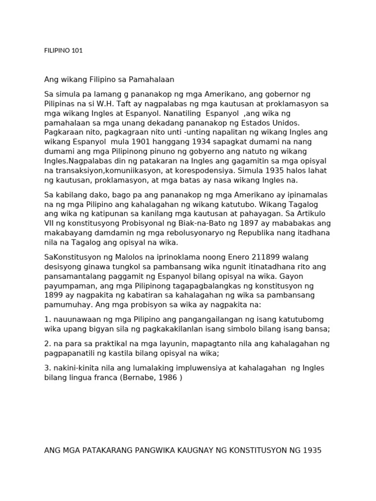 Filipino-101-Lesson-And-Fil-304 3 | PDF | Tagalog Language | History