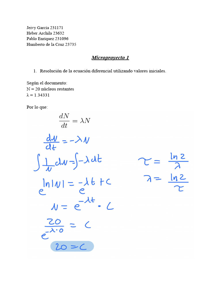 Microproyecto Ecuas 1 | PDF